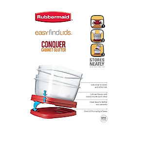 Rubbermaid Easy Find Lids Food Storage Container, 5 Cup, Racer Red