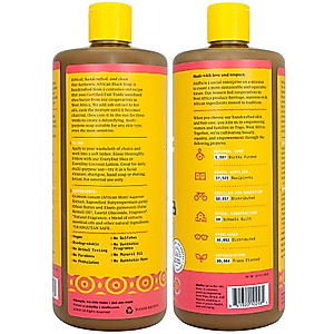 Alaffia Authentic African Black Soap Variety 2-Pack – All-In-One Liquid Soap, Travel-Size Eucalyptus Tea Tree + Full-Size Rosewater Peony Body Wash, Face Wash, Shampoo, Shaving Soap