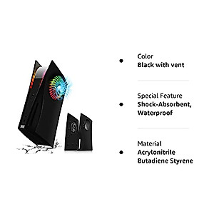 PS5 Faceplates with Cooling Vents, Shockproof PS5 Cover PS5 Plates for PS5 Disc Edition, Hard ABS Anti-Scratch PS5 Replacement Plates PS5 Cover Shell Case PS5 Console Cover Accessories with Vent