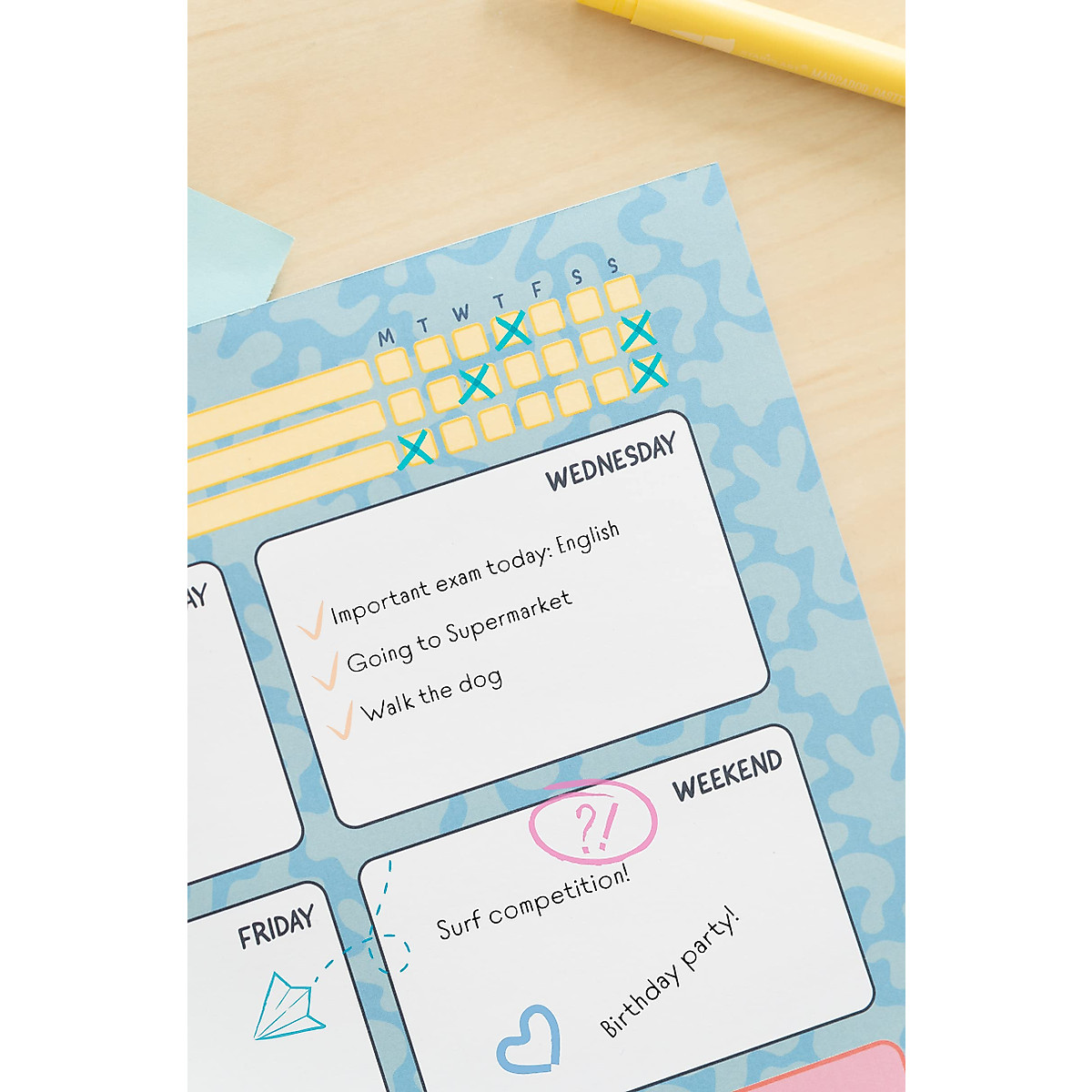 Grupo Erik Disney Stitch Tropical Weekly Planner A4 | Desk Calendar | Family Calendar | 54 Tear Off Pages | Organiser Planner | Weekly Planner Pad Tear Off | Stitch Disney Gifts