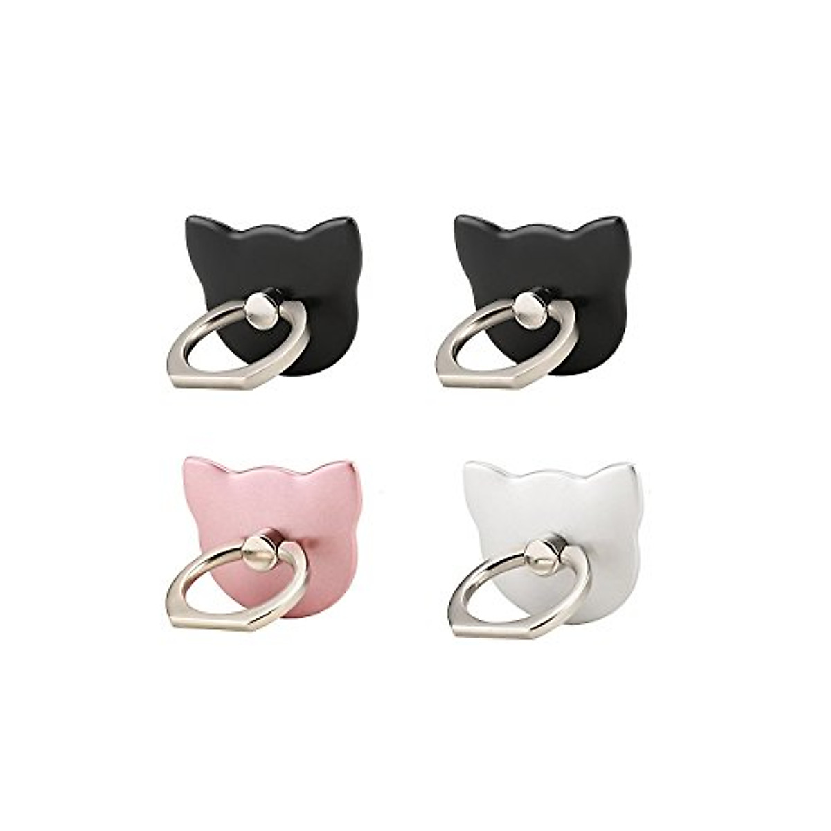 lenoup Cat Cell Phone Holder,360 Rotation Phone Ring Kickstand,Universal Cell Phone Ring Grip for Almost All Phones,Pad