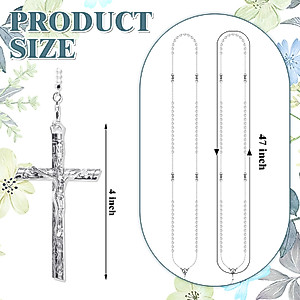 Nosiny Lazo De Boda Wedding Lasso Handcrafted Lazo Para Boda Catolica Recuerdos De Boda Crystal Wedding Rosary Lasso for Wedding Ceremony(Silver)