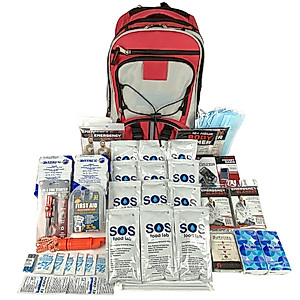 72 Hour Emergency Kit - 2-Person, 3 Day Backpack, First Aid Kit, Survival Blanket, Emergency Food, Emergency Water Portable Disaster Preparedness Go-Bag for Earthquake, Fire, Flood