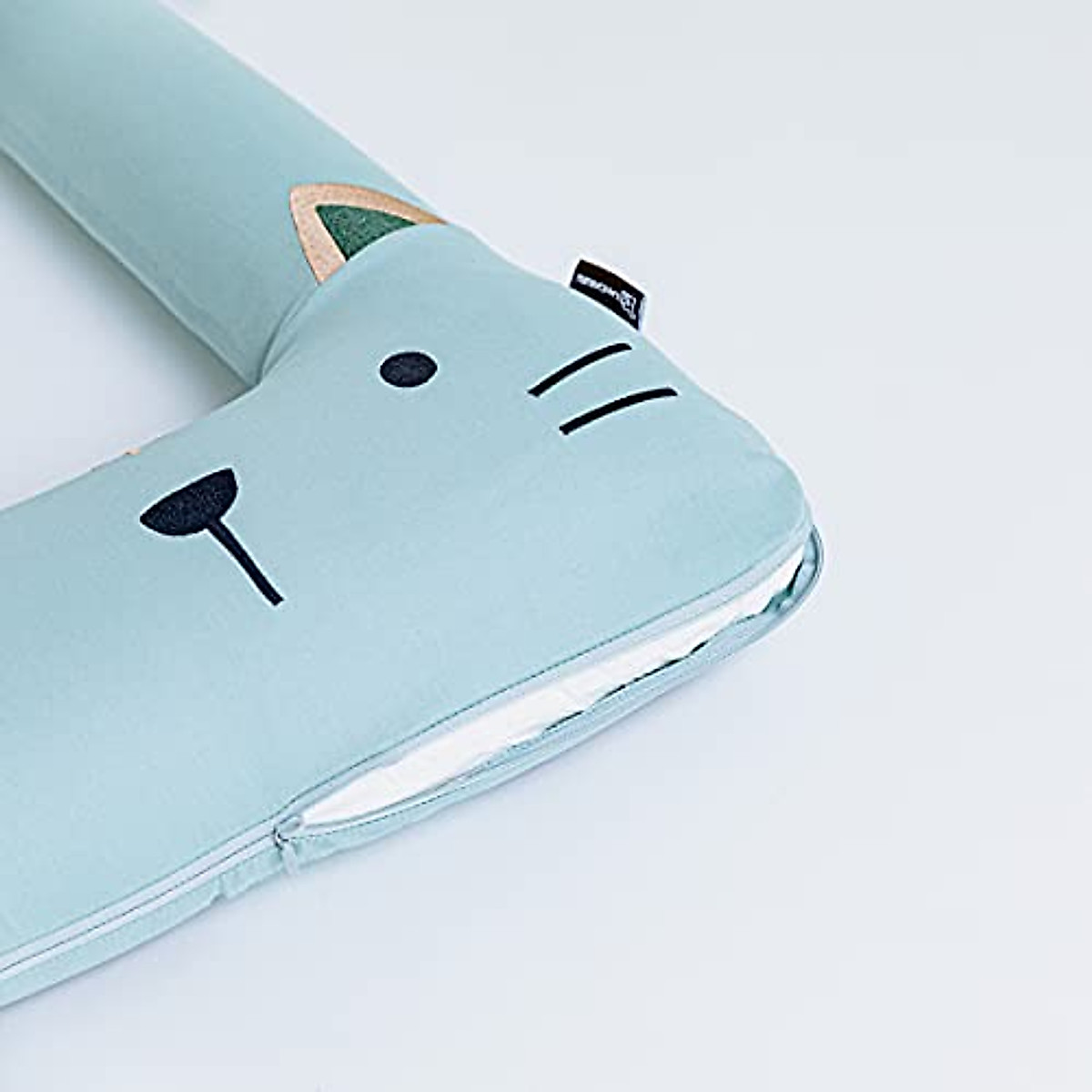 Kangaruru All in One Seatbelt Adjuster and Pillow with Neck and Headrest Cushion for Kids (Rabbit_Pink)