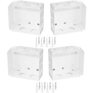4pcs Box Mounting Bracket 2sets for High Profile Blinds 2inch White Color Window Blinds Headrail Bracket