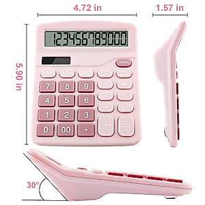 Office Desk Calculator 12 Digits (Pink)