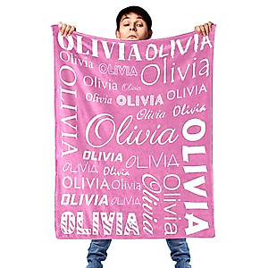 remberever Personalized Name Blanket for Adult Kid Custom Baby Blanket with Name for Boy Girl Name Blanket Personalized Kids