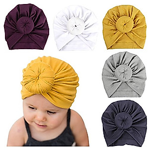 Newborn Baby Cotton Cloth Turban Toddler Rabbit Hospital Hat Ear Hat Kids Set Baby Cap (NN65)