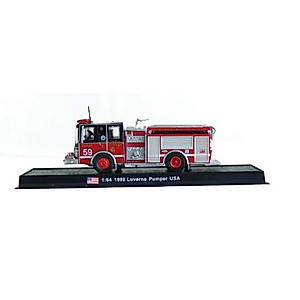 Luverne Pumper Fire Truck Diecast 1:64 Model (Amercom GB-17)