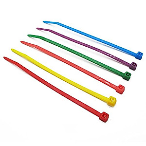 Superun Small Colored Zip Ties 4 Inch Kit - 480 Packs Cable Ties Multicolor Mix Packed Wire Ties Assortment Red, Yellow, Blue, Green, Pink, Purple