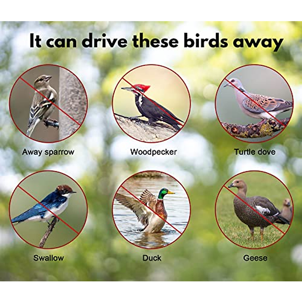 2 * 300 Foot Bird Scare Tape, Bird Ribbon Bird Reflective Flash Tape Woodpecker Deterrent Bird Scare Ribbon Repellent Keep Birds Away Outdoor