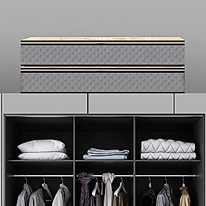 Homelove Under Bed Storage Bags, 2 Pack Fabric Underbed Storage Containers with Reinforced Handles and Clear Window Foldable Bedroom Organizer Bags Bin for Blankets Clothes Comforters Toys,Grey