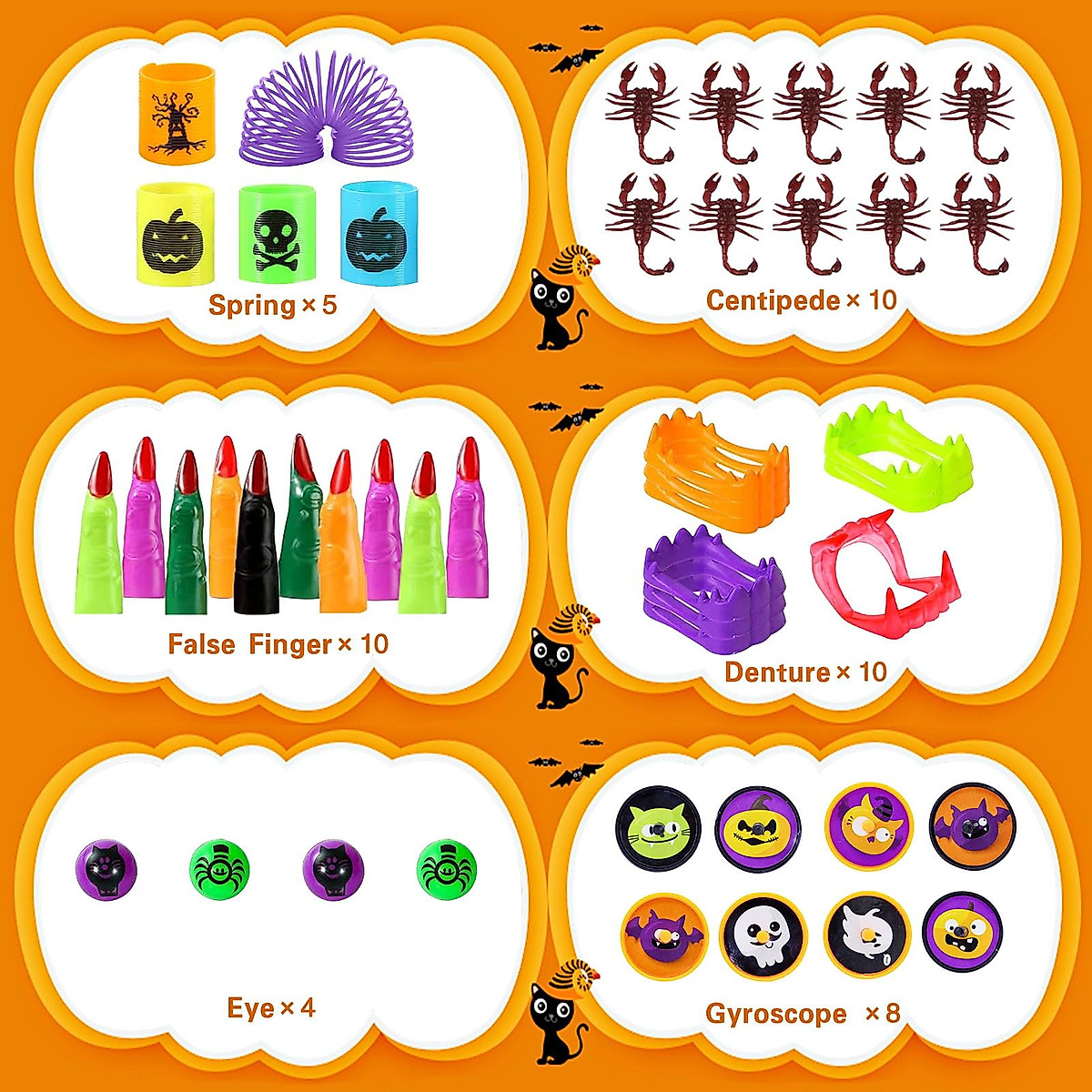 271 Pcs Halloween Party Favors, Halloween Toys Bulk for Kids Party Supplies, Halloween School Prizes,Halloween Stuff Assortment Classroom Trick Treating Halloween Treasure Box Gifts for Boys Girls