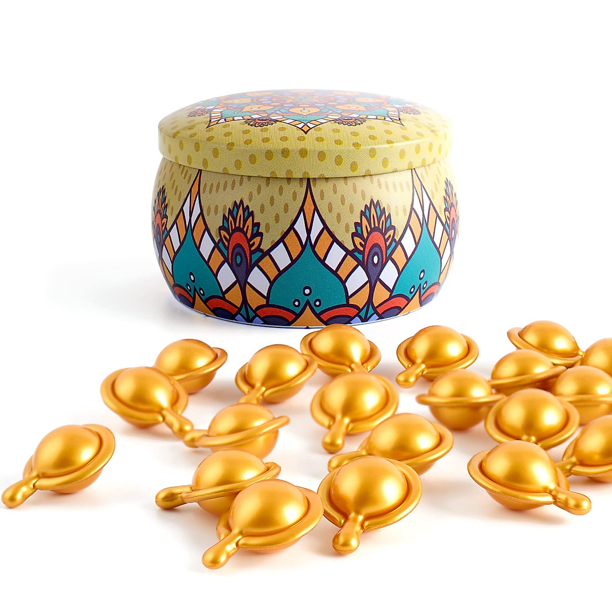 MIVAVO Hair Oil Capsules - Keratin Treatment for Split Ends, Deep Conditioning Repair for All Hair Types, Hair Vitamin Serum, 50 Capsules (Gold)