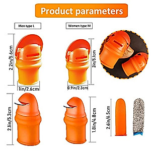 18PCS Garden Silicone Thumb Knife Tools,Vegetable Fruit Picking Knife,Separator Finger Knife Harvesting Plant Cutter Tool for Trimming Garden Plants,Fruit,Vegetables