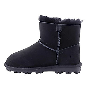 Kirkland Signature Womens Shearling Short Shearling Boots Black 8 Medium (B,M)