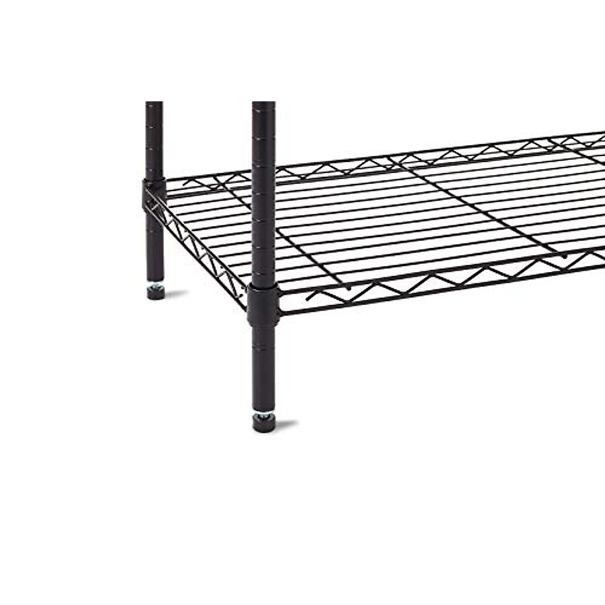 Home Storage Space HSS 5 Tier Wire Shelving Rack, Black, 16" Dx36 Wx72 H
