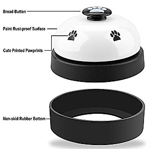 Comsmart Dog Training Bell, Set of 2 Dog Puppy Pet Potty Training Bells, Dog Cat Door Bell Tell Bell with Non-Skid Rubber Base