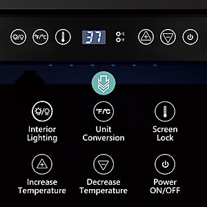 EUHOMY 15 Inch Under-counter Refrigerators, Single Zone Wine Fridge, Wine Refrigerator Digital Temperature Control, Freestanding Wine Chiller with Removable Shelves