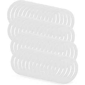 Cornucopia Silicone Seal Rings for Plastic Mason Jar Lids (Regular Mouth, 48-Pack)