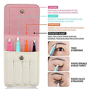Eyebrow Kit,12 in 1 Eyebrow Tweezers Set, Professional Eyebrow Grooming Kit for Women and Men Includes Eyebrow Tweezers,Eyebrow Scissors,Eyebrow Brush,Eyebrow Razor,No Bend Hair Clips,Pocket Mirror