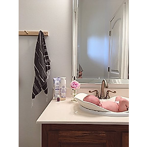 Bersuse 100% Cotton Anatolia Turkish Hand Towel - 23x43 Inches, Black