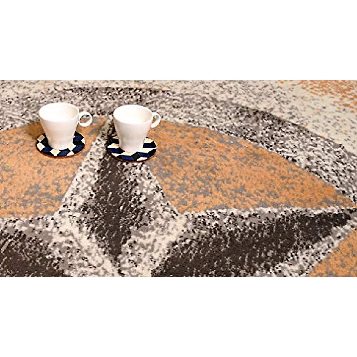 Furnish my Place Texas Star Rug - 5 ft. x 8 ft, Beige Rustic, Novelty Lone Star Rug with Border, Jute Backing