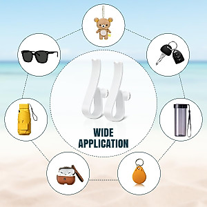 Lenink Hook Accessories Compatible with Bogg Bag, 3 Pack Insert Charm Keychain Holder for Beach Totes Bags, Hanging Keys, Water Bottles (White)