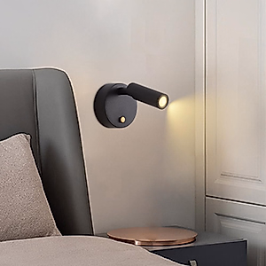 Battery Operated Wall Light Magnetic Spotlight 90°/350° Adjustable Led Wall Sconce Touch Control Usb Charging Wall Mounted Lamp Cordless Wall Lamp Portable Stair Lights Indoor for Reading Lamps