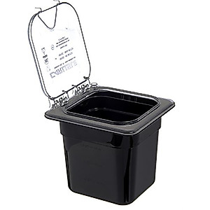 Carlisle FoodService Products 3068503 Plastic Food Pan, 1/6 Size, 6 Inches Deep, Black
