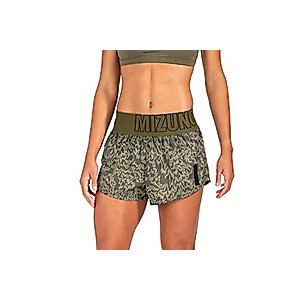 Mizuno Women's Gym Shorts by x Ronda Rousey, Judoka Short, Martial Arts Athletic Shorts, Grape Leaf, Medium