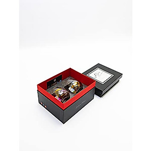 Antoni Barcelona Stemless Balloon Wine Glasses Set of 2 (21.5 Oz) – EXCLUSIVE BOX -Handblown & Handmade, Painted Red Wine Glass, Gifts for Women, Birthdays, Anniversaries, and Weddings - 2 Unit