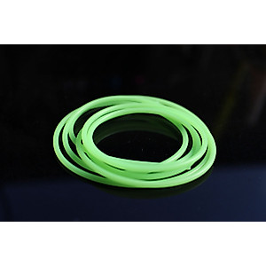 Tigofly 6m Red Luminous Green Silicone Tube 1mmX2mm Soft Flexible Hollow tube Fly Tubing Fly Tying Tubes Materials Fly Fishing (Assorted each 3m)