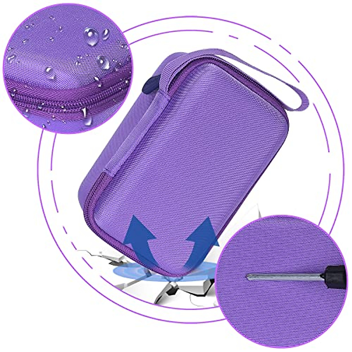 Aenllosi Kids Camera Case for Anchioo/for ESOXOFFORE Instant Print Camera Toys,Kids Selfie Digital Camera Photo Paper & Color Pen Holder (Purple,Case Only)