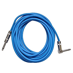 Seismic Audio - SAGC20R-BRPGYO - 6 Pack of Colored 20 Foot Right Angle to Straight Guitar Cables - 20' Multi-Color Guitar or Instrument Cables