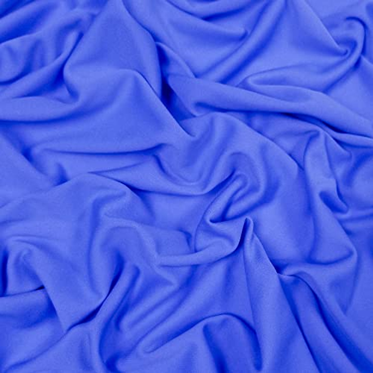 Texco Inc 60" Wide Solid Interlock Lining 100% Polyester Knit 2 Way Stretch/Apparel, Home/DIY Fabric, Party Decoration, Blue 65 2 Yards