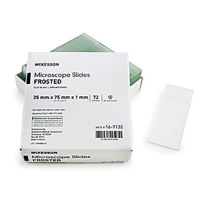 McKesson 16-7132 Microscope Slide 1 x 3" x 1 mm Frosted End (Pack of 72)
