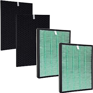 Fette Filter - Air Purifier Replacement Filter Set Compatible with Rabbit Air BioGS 2.0 Filter Kit for Model SPA-550A and SPA-625A - Pack of 2