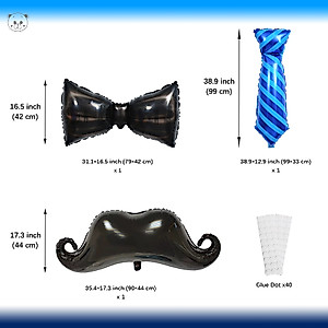 KARAQY Baby Boy Balloons Party Decorations Supplies, Blue and Black Balloons Set for Boys Birthday Baby Shower Party Decorations