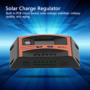 Solar Panel Battery Regulator, Solar Controller, Solar Intelligent Regulator Panel Battery Photovoltaic, Renewable Energy Controllers (20A)