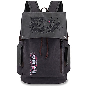 Roffatide Canvas Laptop Backpack Women Men Canvas Backpack bag Grey