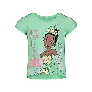 Princess Mulan Tiana Rapunzel Moana Big Girls 4 Pack T-Shirts 14-16