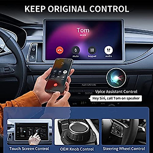 Wireless Carplay Adapter, iWiner 2023 Upgrade CarPlay Wireless Adapter Dongle for iPhone(i-OS 10+) Auto to Wireless Connect to Factory Wired CarPlay Cars from 2015 Plug & Play