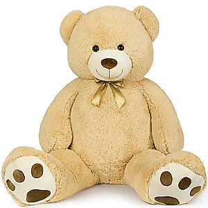 MaoGoLan Giant Big Teddy Bear Jumbo Stuffed Animal Huge Tan Bear Plush Tan Bear for Girlfriend