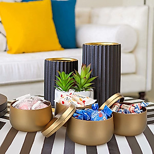 SONVIIBOX 8oz Gold Candle Tins for Making Candles 24 Pack - Candle Jars 8 oz Tin Bulk Candle Jars with Lids for Candle Making (Gold)