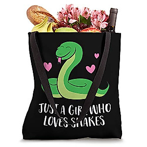 Just a Girl Who Loves Snakes Cute Snake Girl Tote Bag