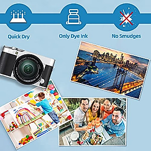 Thick Photo Paper Glossy Double Sided 100 Sheets 8.5x11 Heavyweight 69lb 260gsm Inkjet Both Sides Printable 11.8mil A4 Letter size Flyer Bulk Pack 8.5 x 11 Card paper postcard postal Uinkit