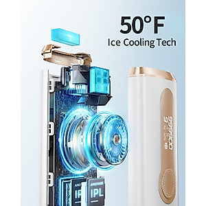 IPL Hair Removal, Laser Hair Removal with Cooling for Women and Men, AMOTAOS 3-in-1 At-Home Permanent Hair Removal Device 9 Levels Upgrade 999900 Flashes for Face Armpit Arm Bikini Line Leg Whole Body