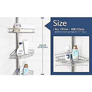 Stainless Steel 3-Tier Corner Bathroom Shampoo Rack Shelf Storage
