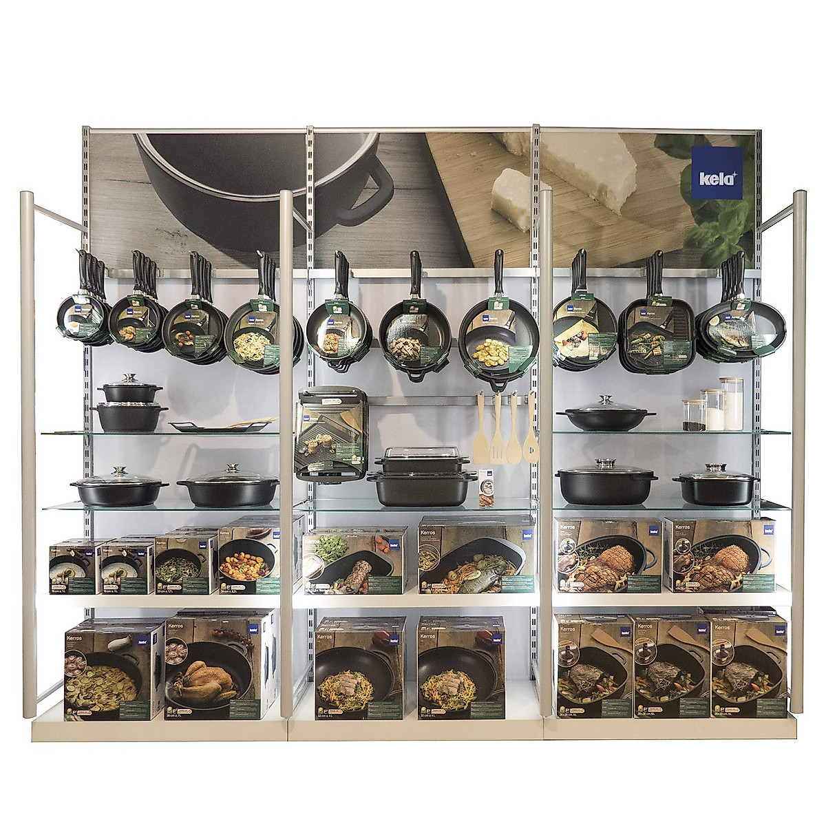 Kela "Kerros Serving Pan, Cast Aluminium, Black, 24 cm